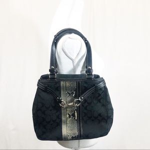 Coach | Bags | Coach Nancy Logo Python Stripe Bag | Poshmark